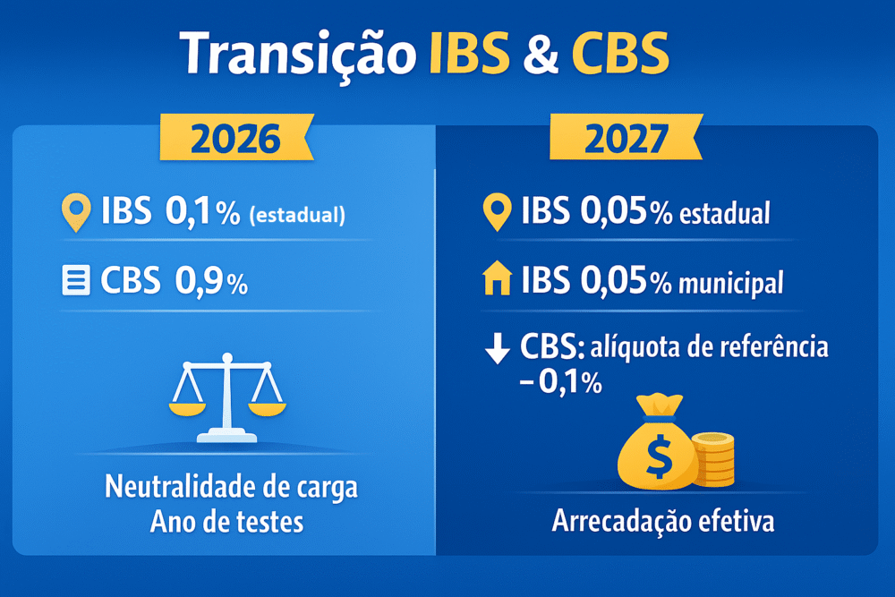 Alíquotas de transição do IBS e da CBS (2026–2028): como aplicar na ...